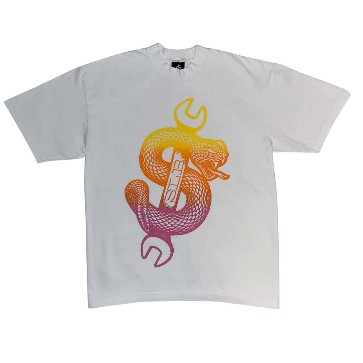 SLB Short Sleeve White Gradient Logo T-Shirt – S.L.Barbier